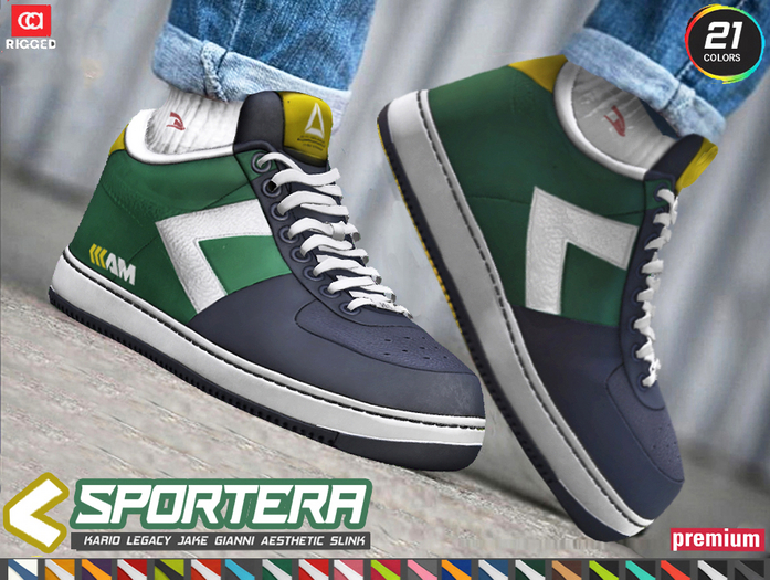 Second Life Marketplace - [CA] KARIO LEGACY AESTHETIC JAKE GIANNI SPORTERA SNEAKERS